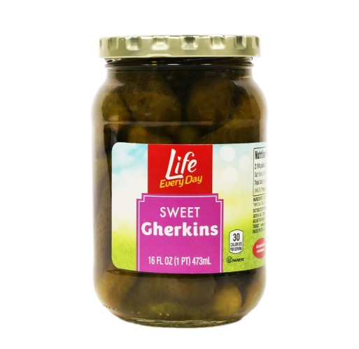 Pickles - Whole Sweet Gerkin LED 16 oz | Walnut Creek Foods